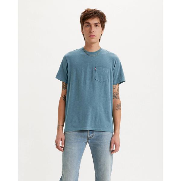 SS CLASSIC POCKET TEE INDIGO HTR | Gibbons