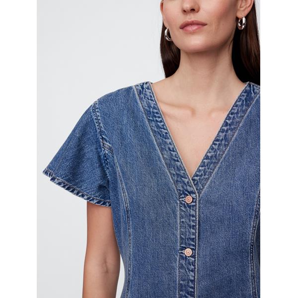 V-SS DENIM FIT AND FLARE MINI - INDIGO MEDIUM INDIGO 15 | Gibbons