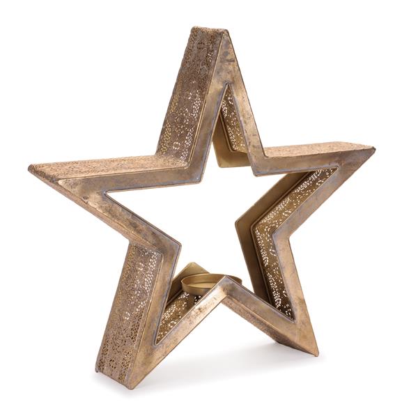 STAR DANDLE HOLDER 20IN H GOLD | Gibbons