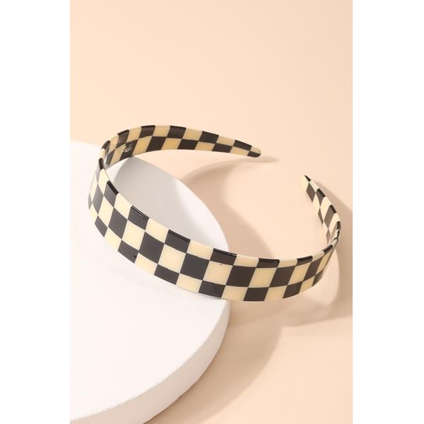 CHECKER HEADBAND BLACK | Gibbons