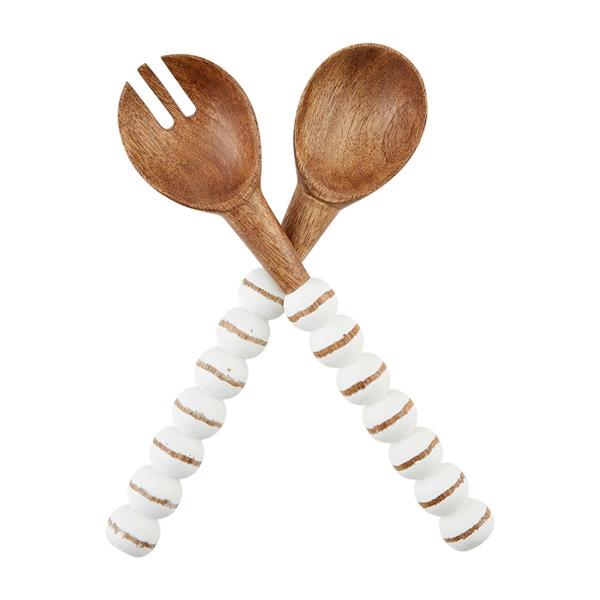Natural Wood Serving Set White Gibbons