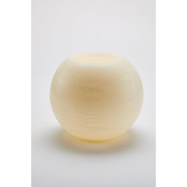 TABLEAU - Led Illuminating Wax Sphere Candle IVORY | Gibbons