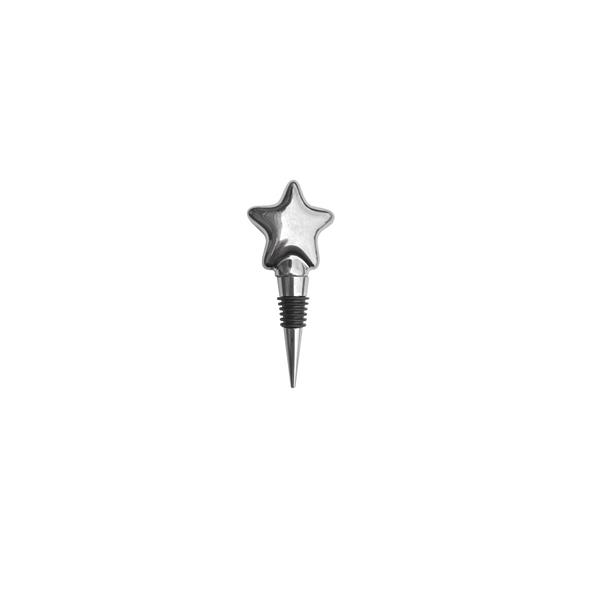BOTTLE STOPPER STAR CERAMIC SILVER | Gibbons