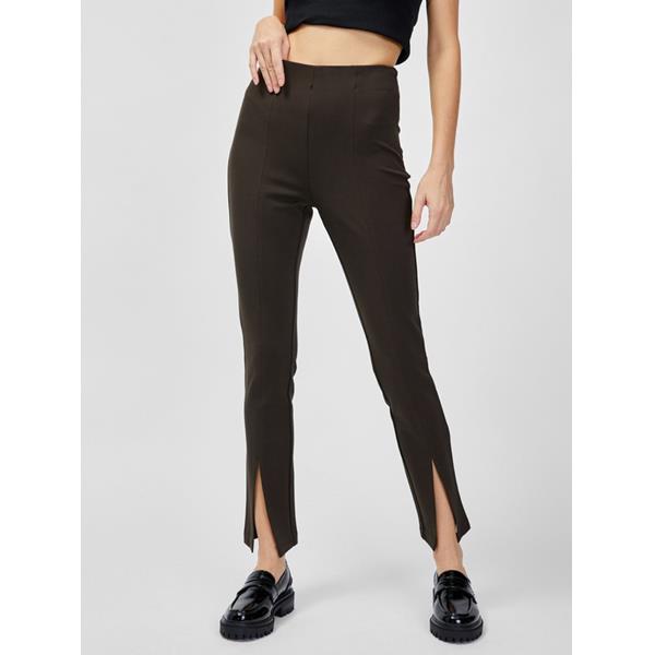 HR SLIT FRONT LEGGING BROWN NOIR | Gibbons