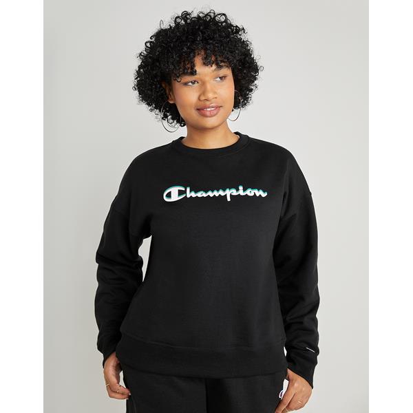 POWERBLEND L/S CREW BLACK | Gibbons