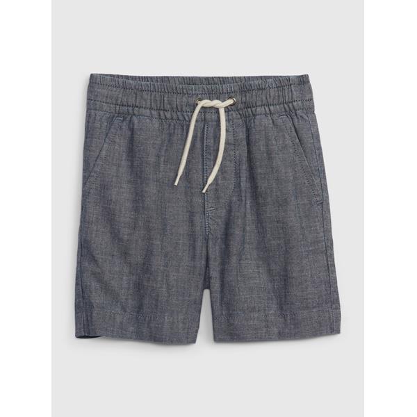 WW EASY SHORT- CHAMBRAY INDIGO CHAMBRAY | Gibbons