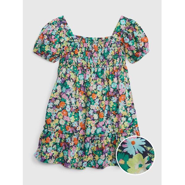 SS PUFF SLV SMOCK DRS SP FEB DITSY MULTI | Gibbons