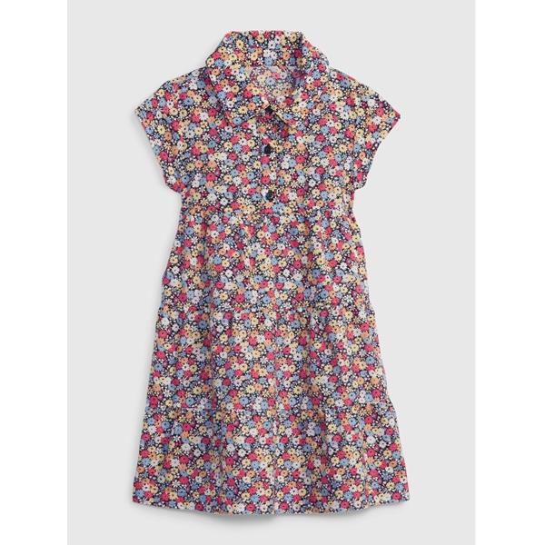 V-PRT SHIRT DRS MULTI FLORAL DK INDIGO | Gibbons