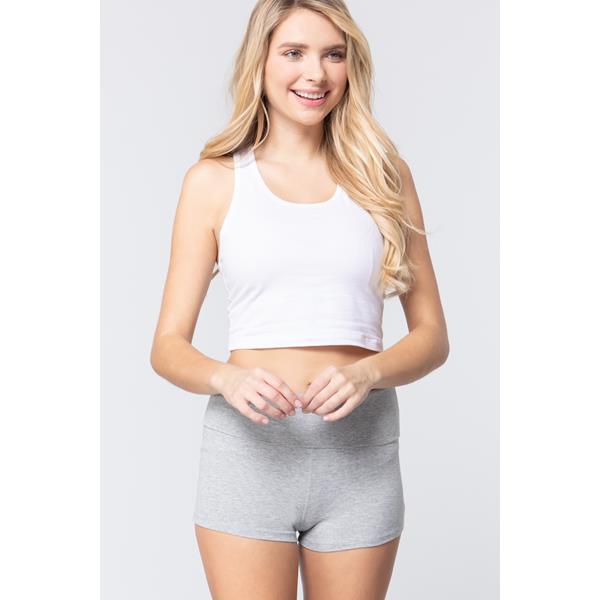 YOGA SHORTS LIGHT HTHR GREY | Gibbons