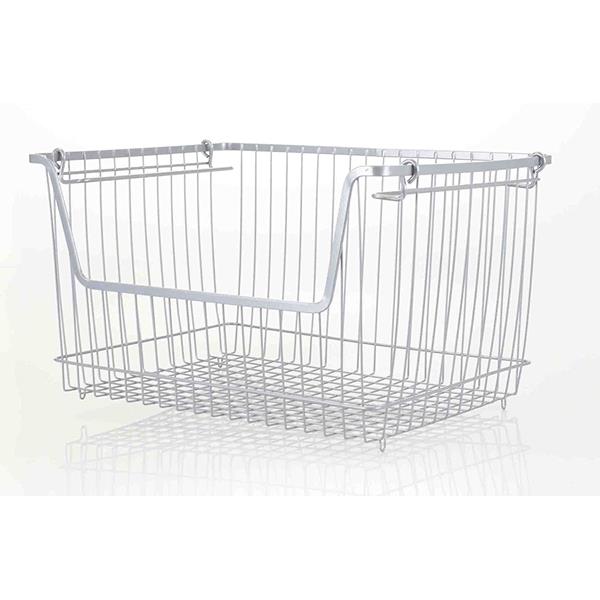 WIRE STORAGE BASKET LARGE SILVER NO COLOR | Gibbons