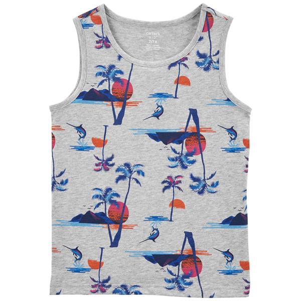 PALM TREE TANK GREY | Gibbons