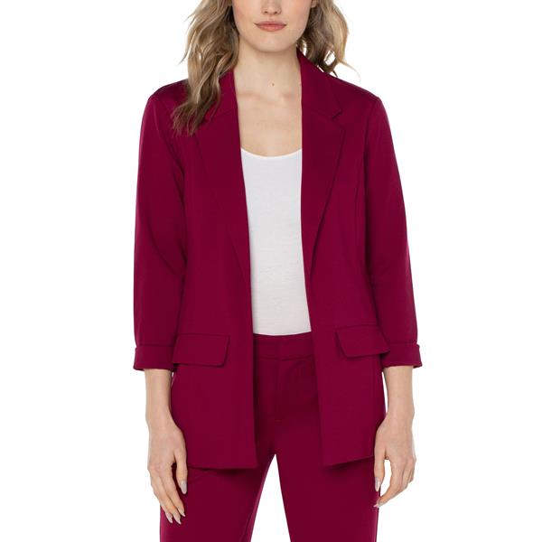 BOYFRIEND BLAZER W PRINCESS DARTS GARNET BERRY | Gibbons