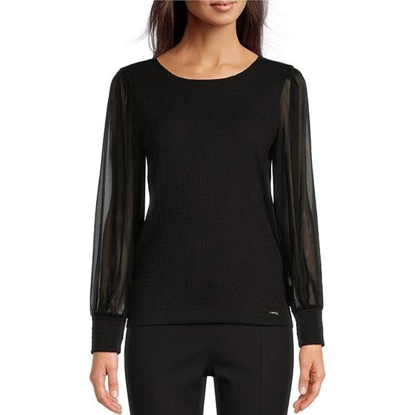 L/S CHFF SLV SMKD CF BLACK | Gibbons