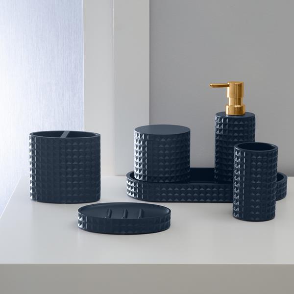 BRAEMAR SOAP DISH RESIN NAVY BLUE NAVY | Gibbons