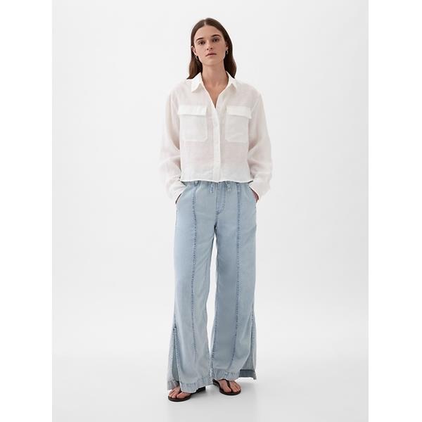 EASY WIDE LEG JEAN LT WANDA LIGHT INDIGO 11 | Gibbons