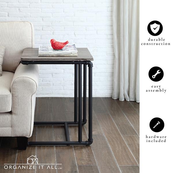 PIPE LINE- SIDE TABLE BLACK | Gibbons