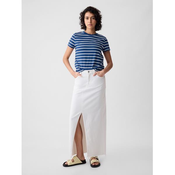 SS SHRUNKEN VINTAGE CREW INDIGO STRIPE | Gibbons