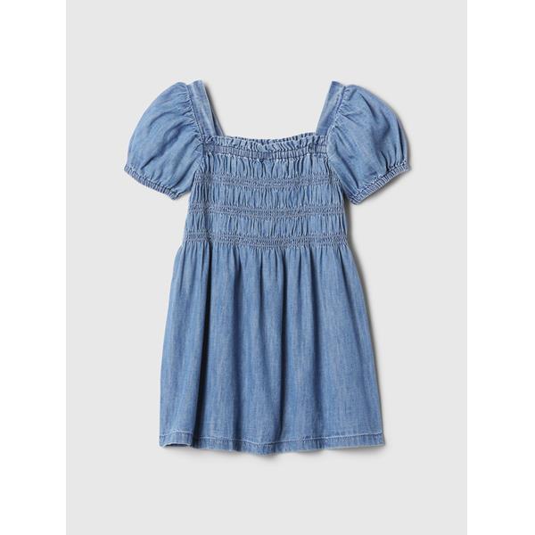 SS DENIM DRESS MEDIUM WASH | Gibbons