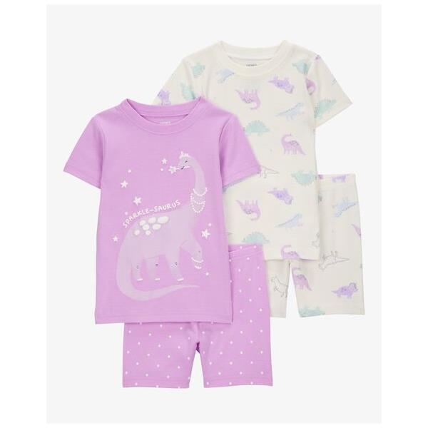 4PC SS SHORT SET DINO PURPLE | Gibbons