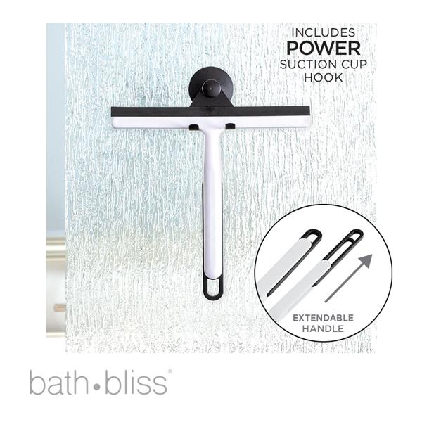 EXTENDABLE SQUEEGEE WITH SUCTION HOOK WHITE | Gibbons