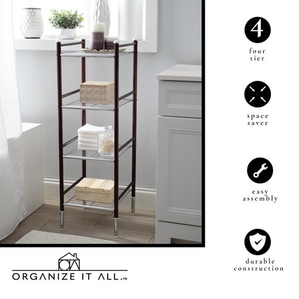 DUPLEX LINE - 4 TIER STORAGE TOWER BLACK | Gibbons