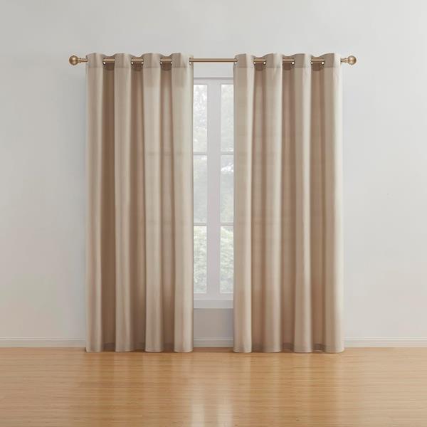 NANCY SOLID GROMMET PANEL LINEN | Gibbons