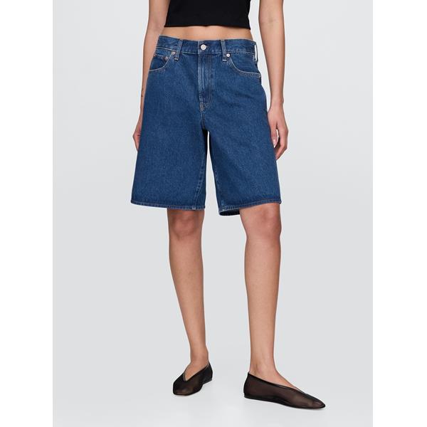 DENIM LONGLINE SHORT MEDIUM INDIGO 15 | Gibbons