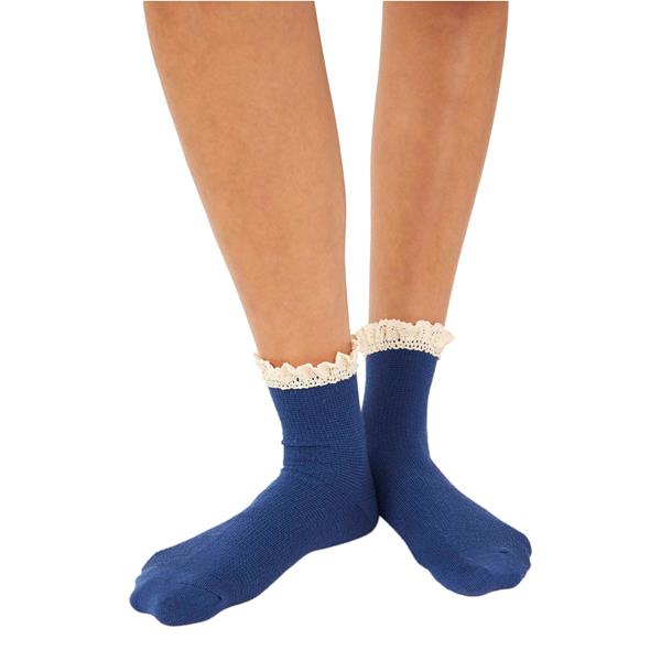 BELOVED WAFFLE KNIT ANKLE NAVY | South Moon Under