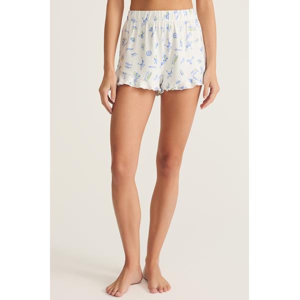 BARDOT CITRON SHORT WHITE MULTI | South Moon Under